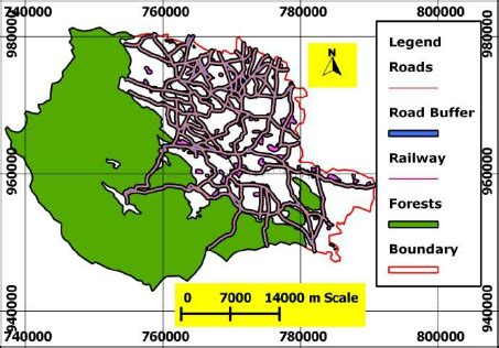 Buffer Around Roads Download Scientific Diagram
