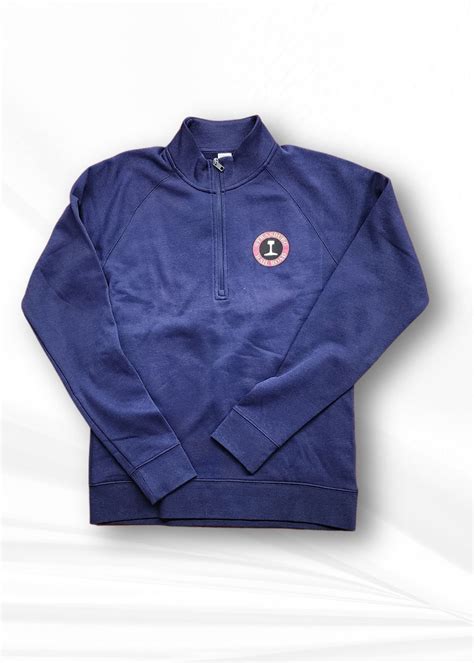 Fleece 14 Zip Logo Navy Retail At Strasburg Rail Road
