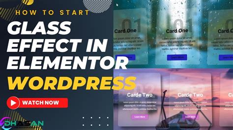 Glass Effect In Elementor Wordpress Elementor Pro Tutorial