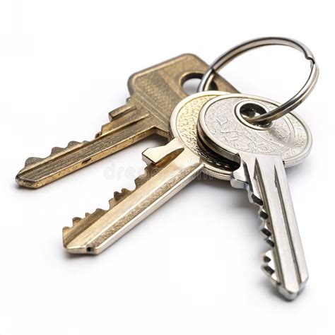 Three Keys On A Ring On White Background Stock Image Image Of Lock Small 372635065