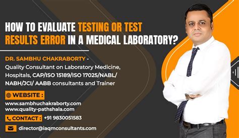 How To Evaluate Testing Or Test Results Error In A Medical Laboratory Quality Pathshala