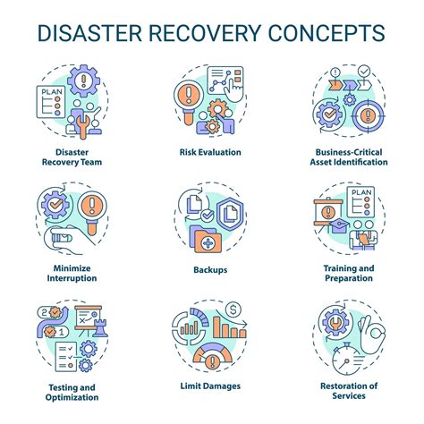 Premium Vector Disaster Recovery Concept Icons Set