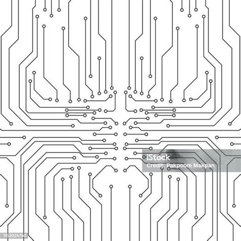 회로 보드 기술 정보 패턴 개념 벡터 배경입니다 회색조 색상 추상 Pcb 추적 데이터 인포 그래픽 디자인 그림입니다 0명에 대한