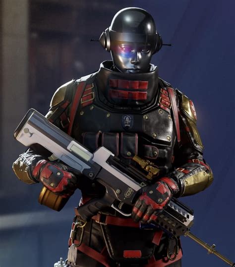 Futuristic Ying Robot Antenna Headgear Fire Douser Uniform R