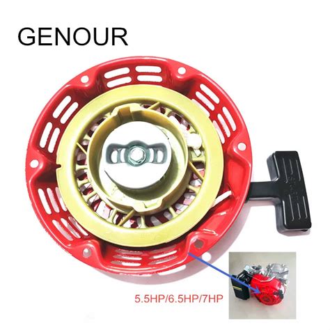 발전기 예비 부품용 리코일 스타터 168f 2kw 3kw 170f 워터 펌프 엔진 풀 리코일 스타터 Gx160