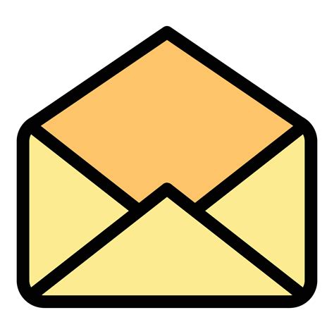 Open Envelope Icon Color Outline Vector 15662861 Vector Art At Vecteezy