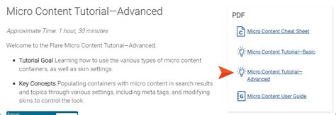 Micro Content Tutorial—advanced