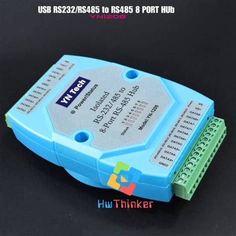 Jual Yn1208 Isolated Rs232 Rs485 To 8 Port Rs485 Hub Repeater Din Reail Photoelectric Isolation