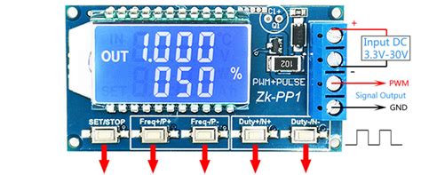 Dual Mode PWM Generator Pulse Generator Frequency Duty Cycle Adjustable Module Without Shell
