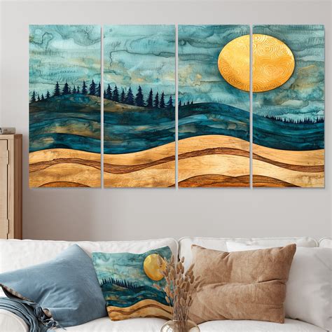 Millwood Pines Sahara Landscape Amber River Colors Ii Wall Art Wal