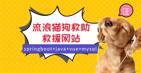 Springbootjavavuemysql 流浪猫狗救助救援网站 原创 Csdn博客
