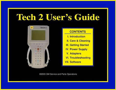 Pdf Tech2 Users Guide Dokumentips