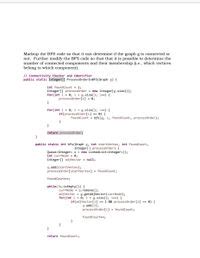 Answered Markup The BFS Code So That It Can Determine If The Graph G Is Connected Or Not