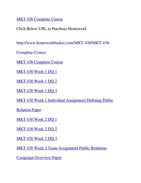 Mkt 438 Complete Course Robertbt304 Page 1 3 Flip Pdf Online Pubhtml5