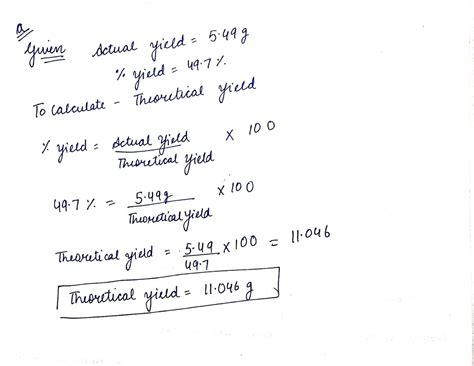 Answered The Following Are Percent Yield Bartleby