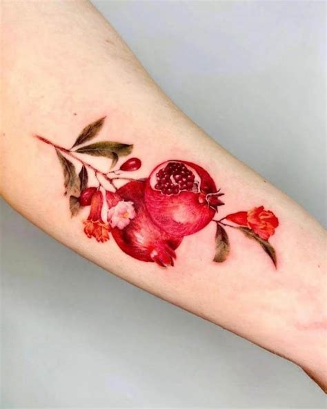 Pomegranate Flower Tattoo