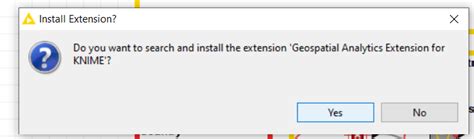 can t install geospatial extension in knime v 5 knime analytics
