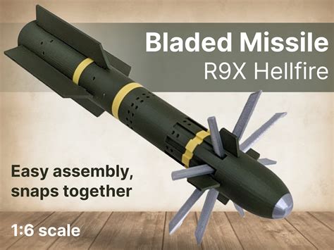 Hellfire R9x Missile With Kinetic Blades 16 By Rexi Labs Makerworld