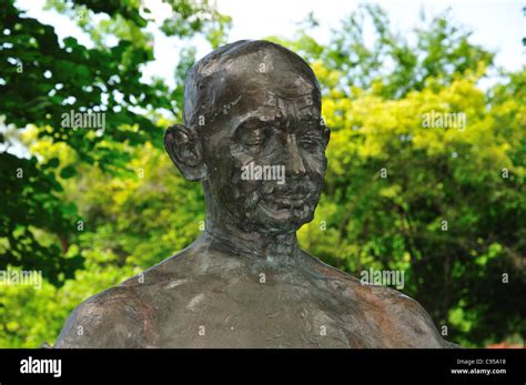 Statue Of Mahatma Gandhi In The Indian Garden At International Peace