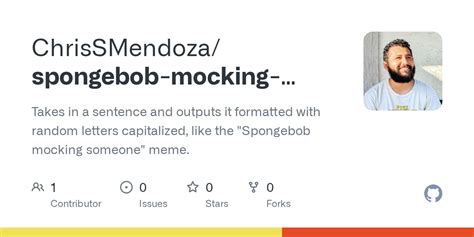 Github Chrissmendoza Spongebob Mocking Meme Sentence Generator Takes In A Sentence And