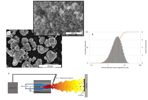 A Sem Micrograph Of The Tio2 Powder B Agglomerate Size Download Scientific Diagram