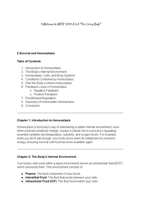Living Body I Just Want Practise Quizzes On Information Attached 1