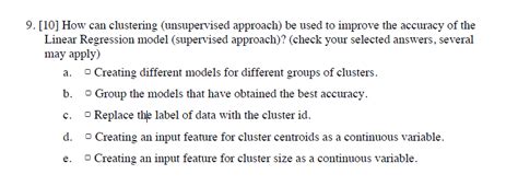 A How Can Clustering Unsupervised Approach Chegg Com