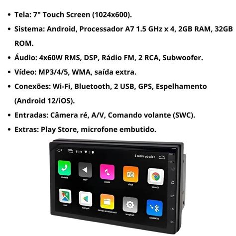 Central Multimidia Ford Focus Hatch Carplay Android Auto