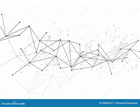 Vector White Background Abstract Technology Communication Data S Stock Vector Illustration Of