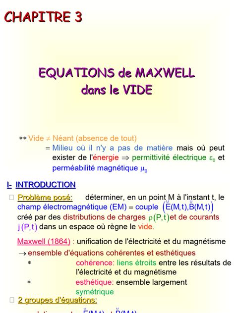 Equ Maxwell Pdf Équations De Maxwell Physique Appliquée Et
