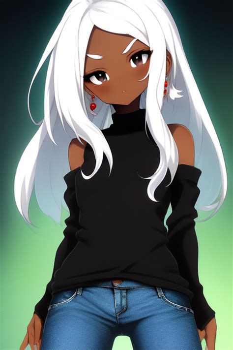 Anime Girl With Black Hair And Brown Eyes