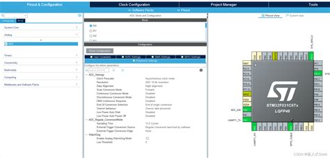 Stm32f0cubemx配置adc采样 单通道、单通道中断、多通道、多通道dma传输end Of Conversion