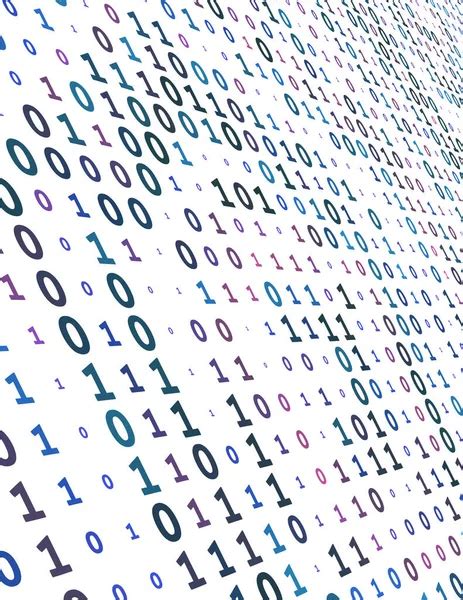Binary Code Perspective Background Green Digits Black Digital Vector Graphic Stock Vector Image