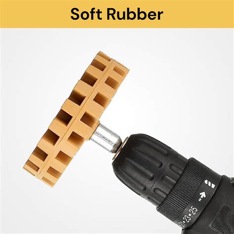 Heavy Duty Rubber Eraser Wheel Easy Removal Non Scratch