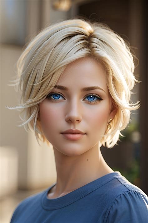 Нейросети Short Hair Styles Short Blonde Hair Beautiful Blonde