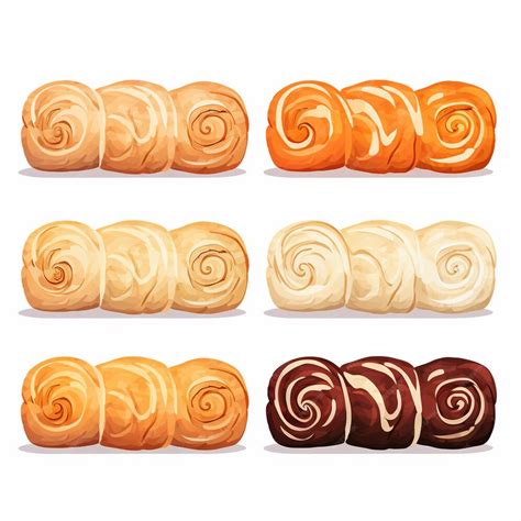 Premium Vector Food Wheat Bakery Bread Bun Breakfast Meal Pastry Bake