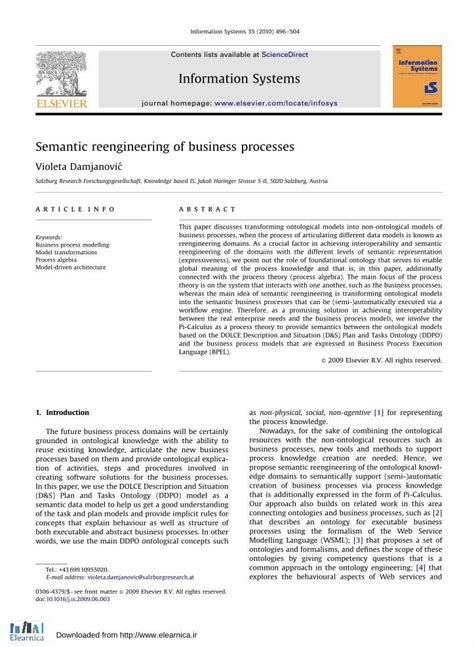 Pdf Semantic Reengineering Of Business Processes Pdf Dokumen Tips