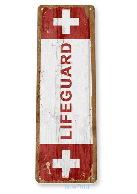 Beach Lifeguard Sign C857 Tinworld Street Signs