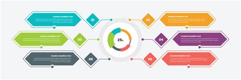 Infographic Data Presentation Template With Graph And Abstract Shapes