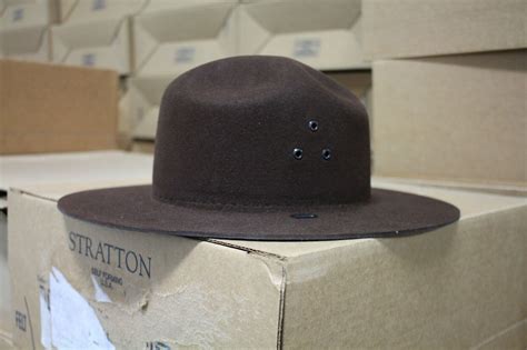 Stratton Felt Campaign Hat Dark Brown 6 1 2 New Ebay