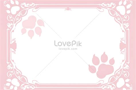 분홍색 배경에 고양이 발 일러스트 무료 다운로드 Lovepik