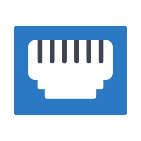 Rj45 Generic Blue Icon
