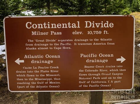 Continental Divide Sign