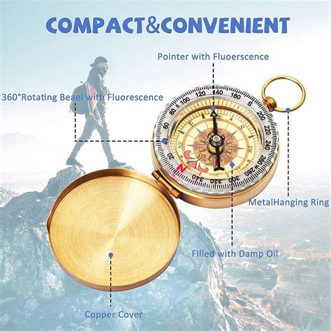 Navigate With Confidence Camping Compass Pocket Watch