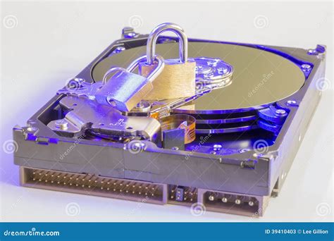 Data Security Lock Sitting On A Hard Disk Drive Stock Image Image Of Disk Information 39410403