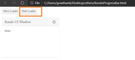 Loading Spinner Over Kendo Window Gowtham K