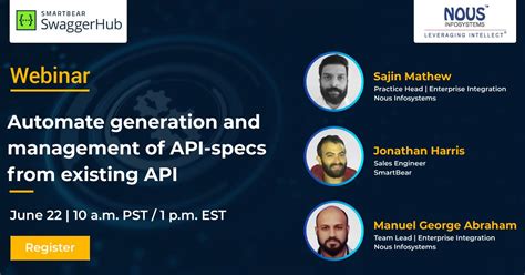 Nous Infosystems On Linkedin Smartbear Swagger Ui Api Webinar