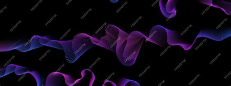 Premium Vector Abstract Colorful Wave Pattern With Dark Background