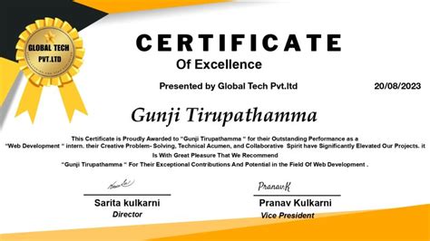 Excellencecertificate Excellencecertificate Excellence Certificate