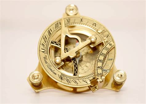 Sohrab Nauticals 4 Inch Brass Sundial Compass Sun Clock Use Office
